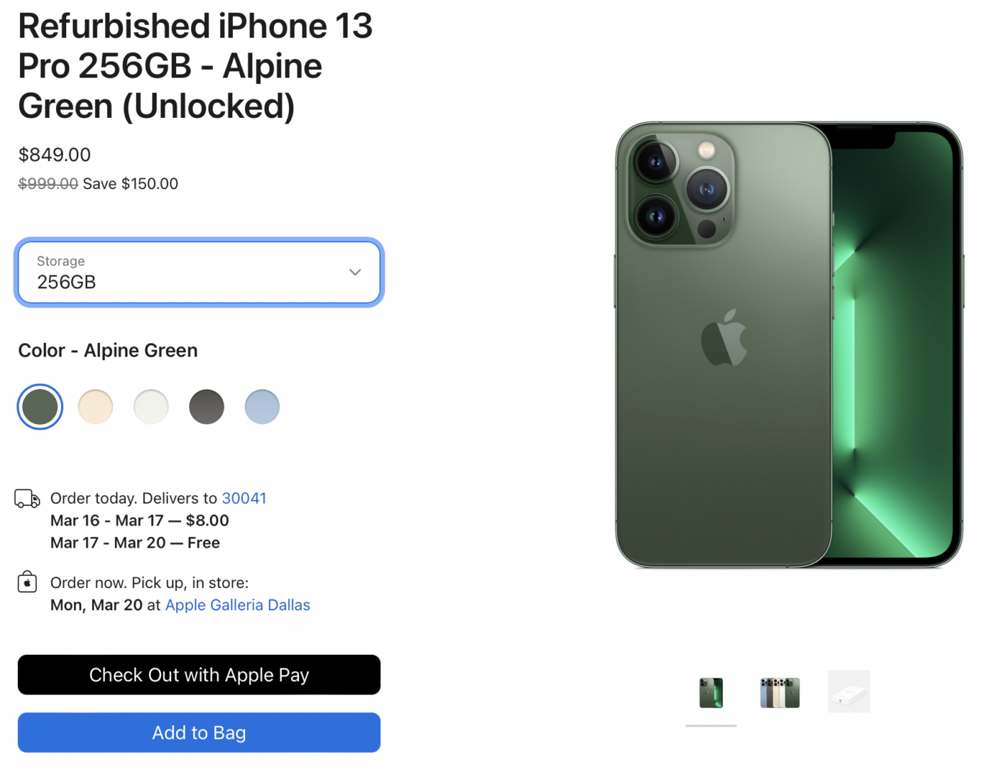 iPhone 13 and iPhone 13 Pro Available in Apple Certified Refurbished