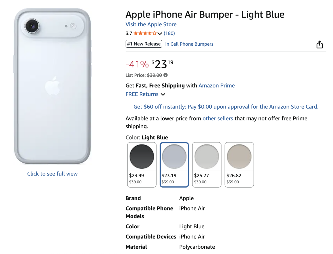 Deal: iPhone Air Bumper Case Hits an All-Time Low on Amazon